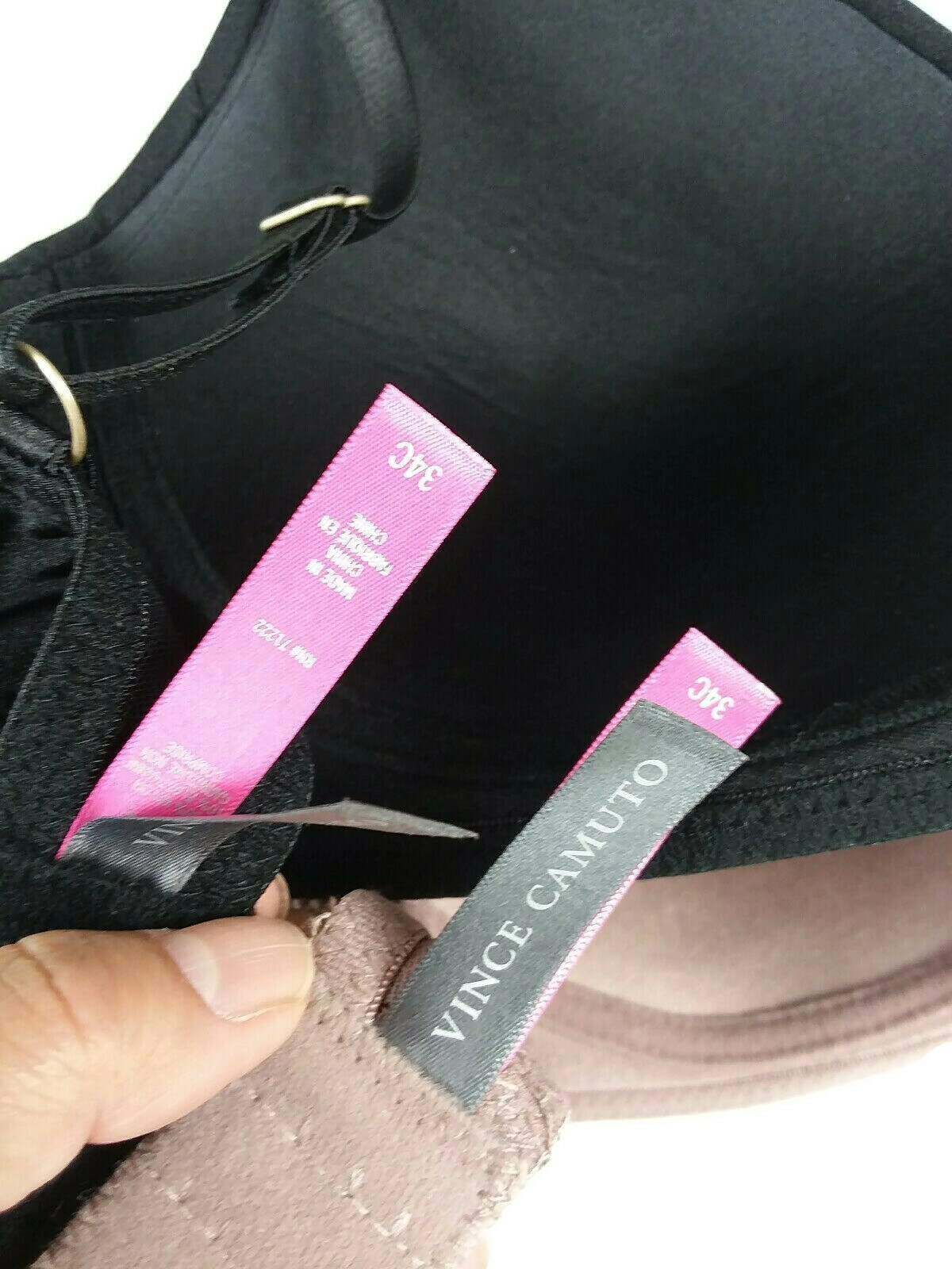 NWT VINCE CAMUTO Women's 2 Pack Wire-Free Demi Cup Bra Size 34 C A9 | eBay