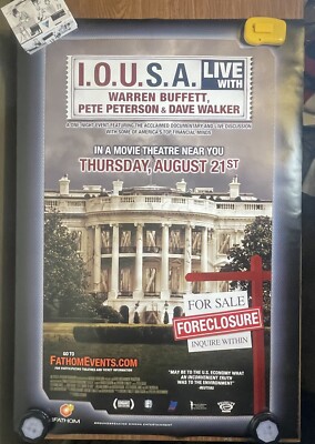 I.O.U.S.A. Movie Poster 27x40 Fathom Events | eBay