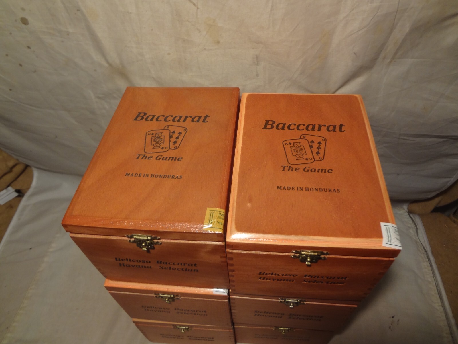 BACCARAT THE GAME BELICOSO WOOD CIGAR BOX LOT OF 6 | eBay