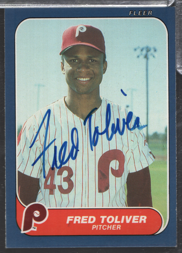 Fred Toliver Phillies Autographed 1986 Fleer U-117 w/COA 101923NPCD262 ...