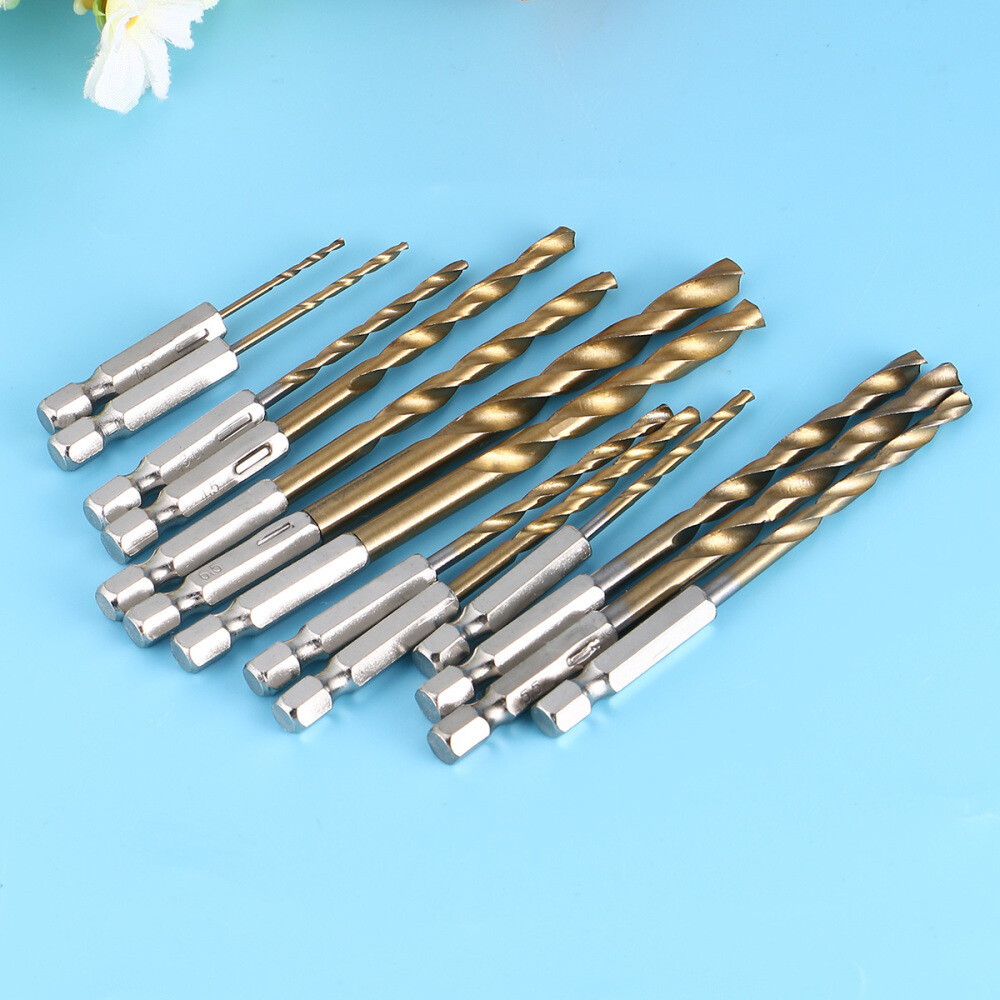13 Pcs Step Drill Bit Titanium Rolled Precision Hand Ladder | eBay