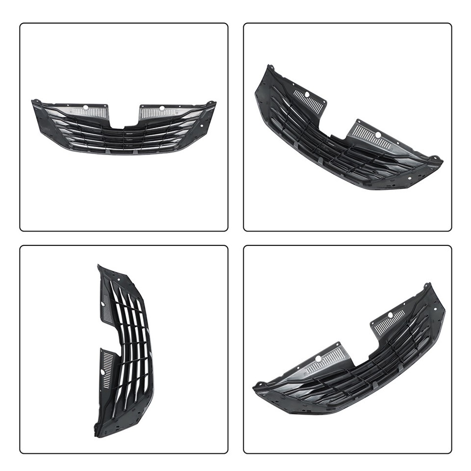 Fit For Toyota Sienna 2011-2017 Front Upper Grille Gloss Black ...