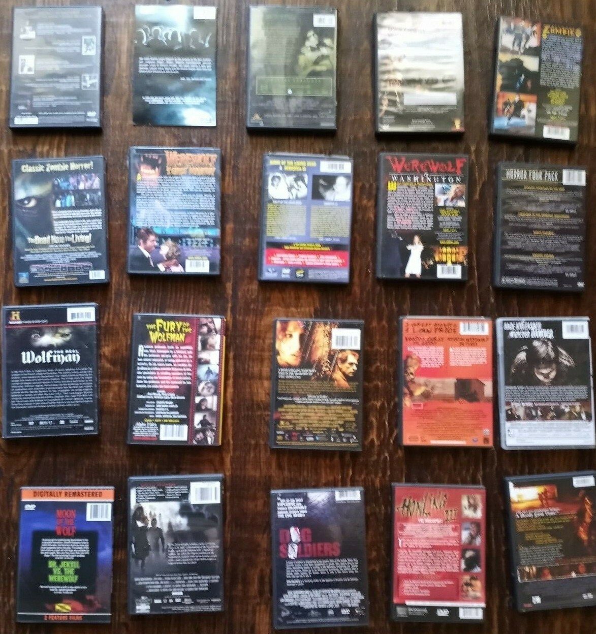Lot of 20 Zombie and Werewolf DVDs– Good or better condition | eBay