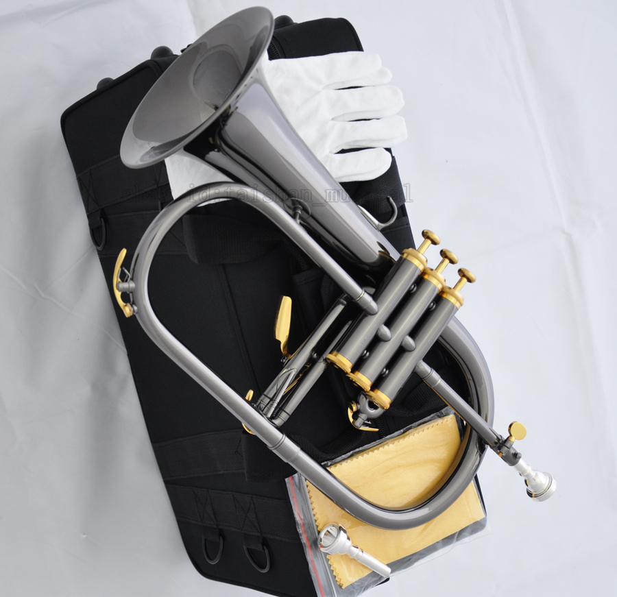 Professional Black nickel Flugelhorn Monel Valve Bb Key Flugel Free 2 ...