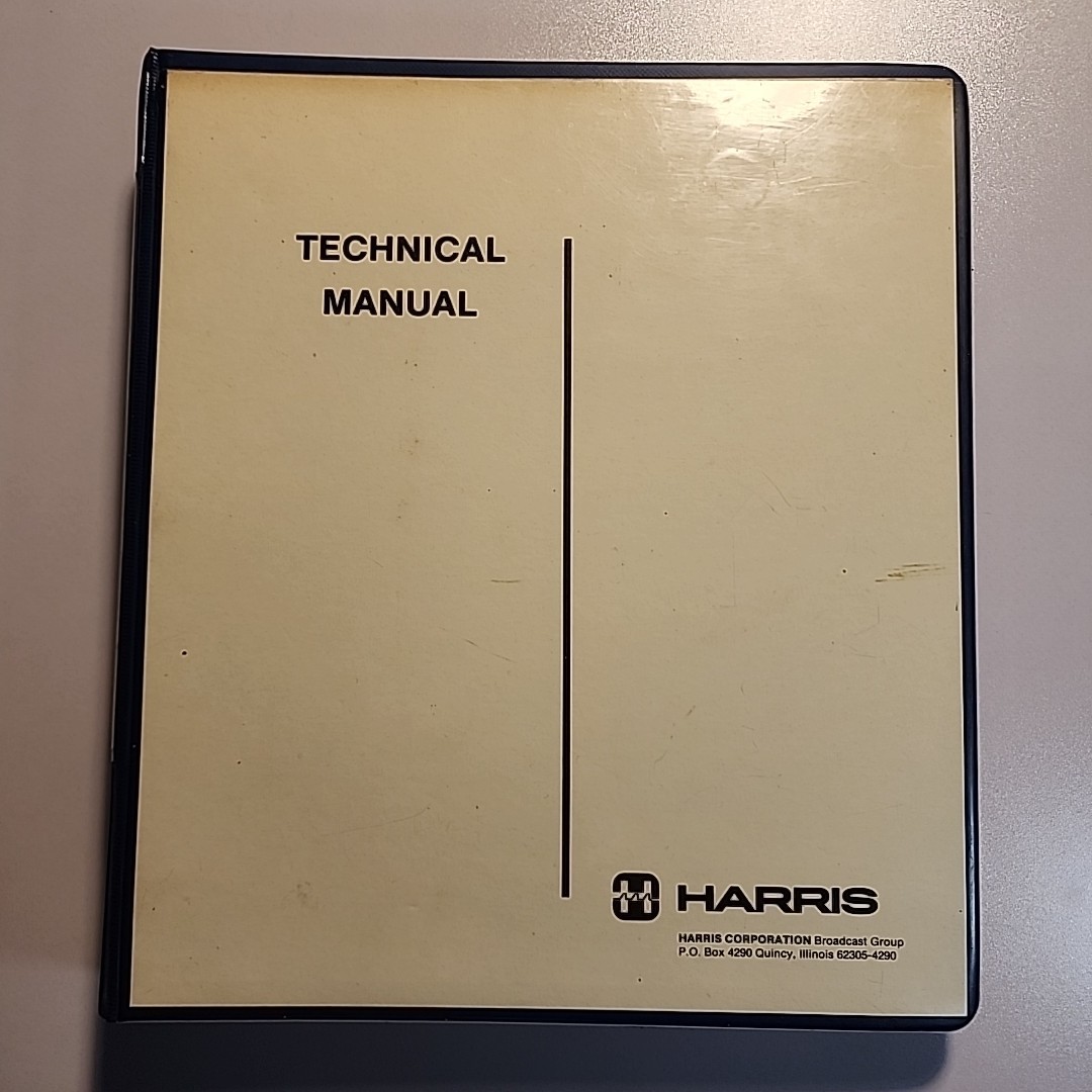 Harris Corporation FM-20K FM Broadcast Transmitter Technical Manual | eBay