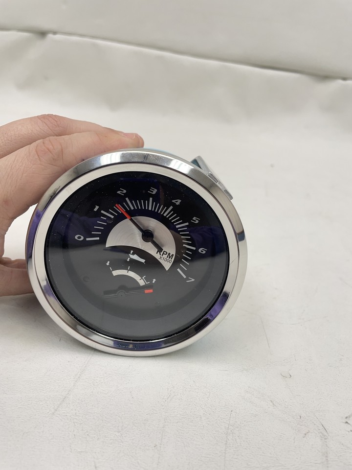 VEETHREE 70161F MULTIFUNCTION TACHOMETER WITH TRIM GAUGE 3 1/2" MARINE ...