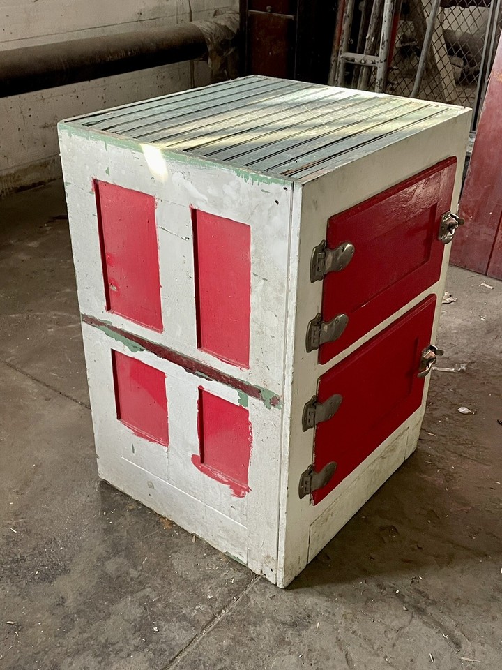 Antique Painted Wood Ice Box 34 X 24 X 22 | eBay