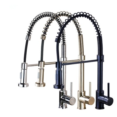 Monobloc 2 Modes Kitchen Spring Tap with Flexible Pull Out Hose Spray ...