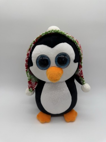 TY Beanie Boos Penelope Penguin 10" Plush Christmas Knit Hat Stuffed ...