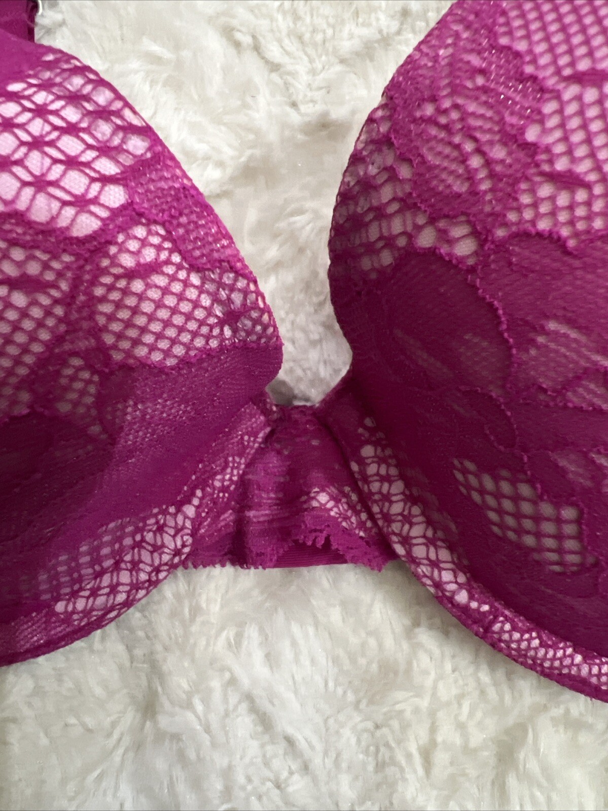 Biofit Demi Uplift Victoria's Secret Push Up Bra 36B Color Lace Overlay ...