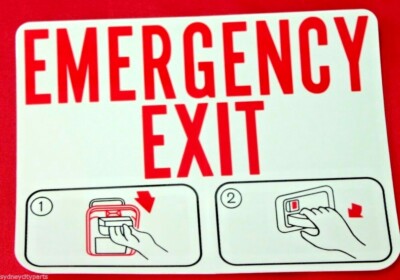 TOYOTA EMERGENCY EXIT DECAL HANDLE RELEASE COASTER FROM JAN 93> NEW ...
