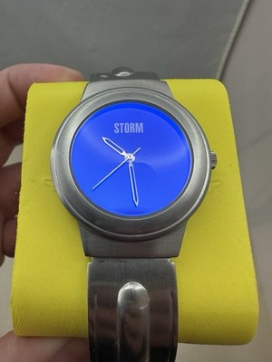 Storm Desert Laser Vintage Wrist Watch Blue Face Stainless Steel New ...