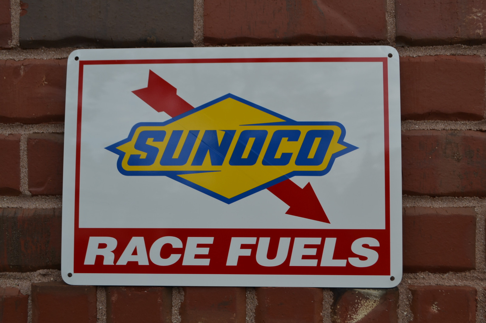 Sunoco Racing Fuel Sign Gas Pump Advertising Mechanic Garage Shop Logo ...