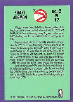 1992-93 Fleer #2 Stacey Augmon Rookie Sensations | eBay