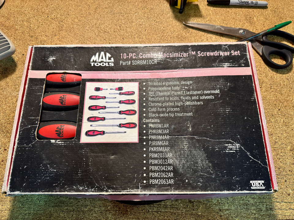 MAC Tools 10 Piece Combo Macsimizer Screwdriver Set Part No. SDRM10CR ...