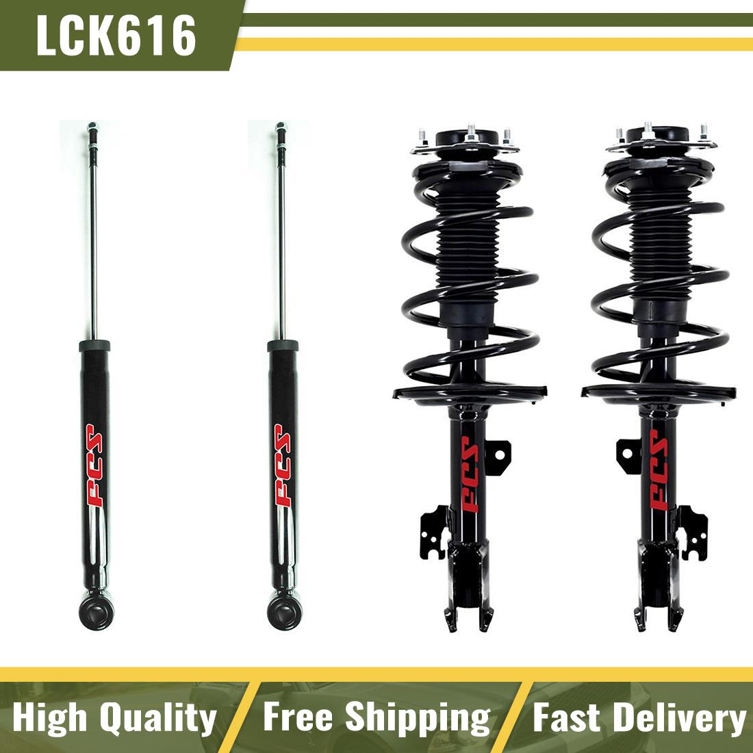 Front Struts w/ Coil Spring & Rear Shock for 2015-2020 Toyota Sienna ...
