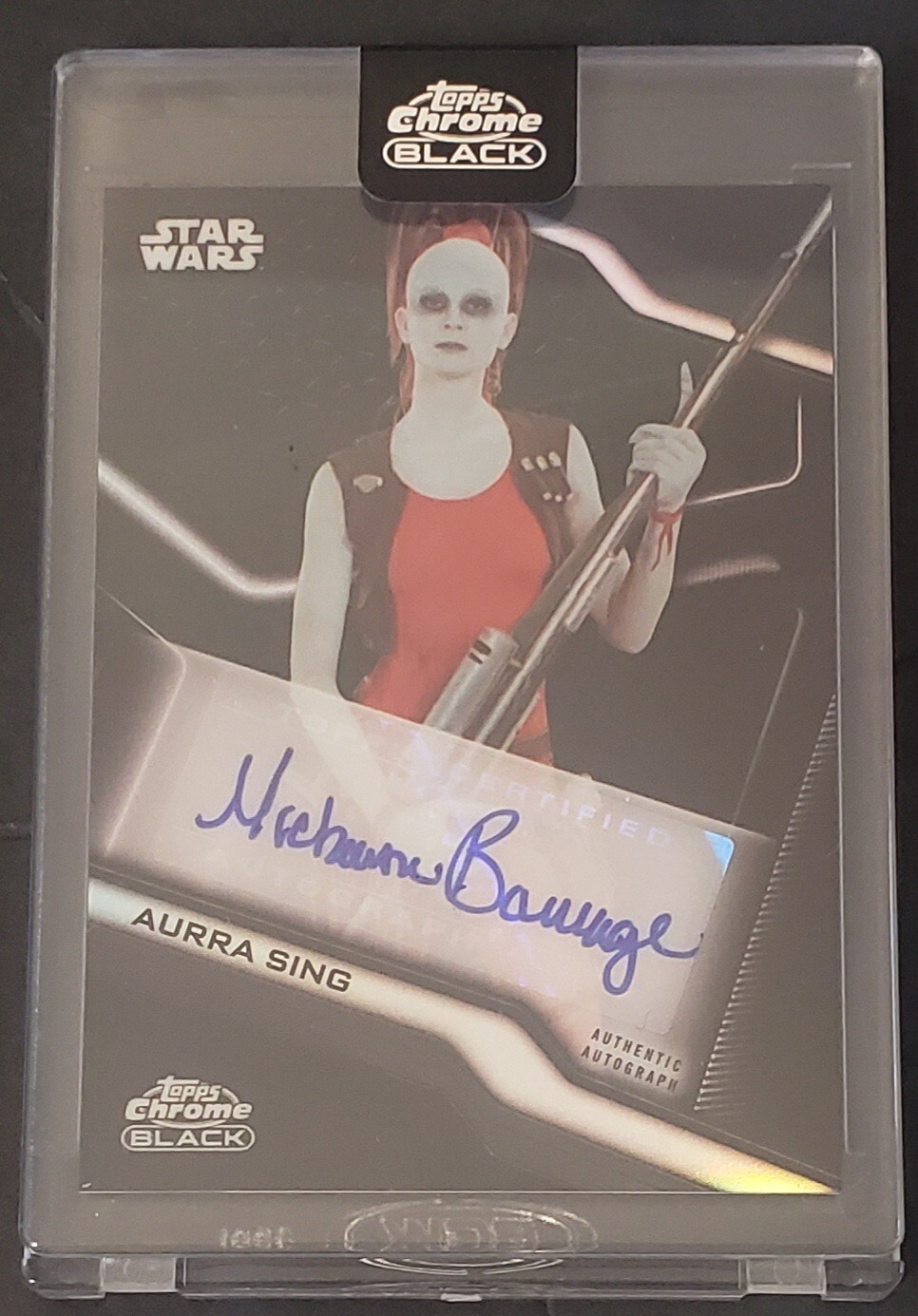 2022 TOPPS CHROME BLACK SW STAR WARS AURRA SING SP AUTO MICHONNE ...