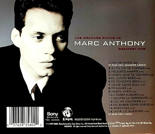 Marc Anthony - "Desde Un Principio" - "From The Beginning" - ( CD ...