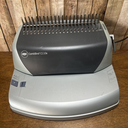 GBC CombBind C110e Binder Bindery Punch Comb Machine Binding Plastic ...