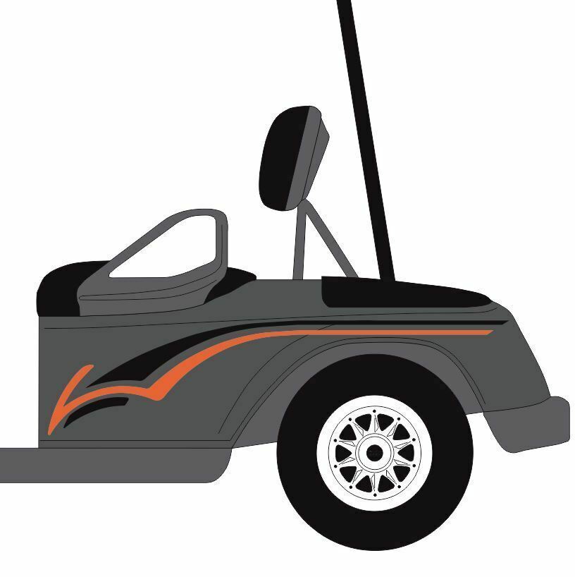 Swoop 2 Color Golf Cart Decal 3M Graphic Sticker EZ Go Club Car Yamaha ...
