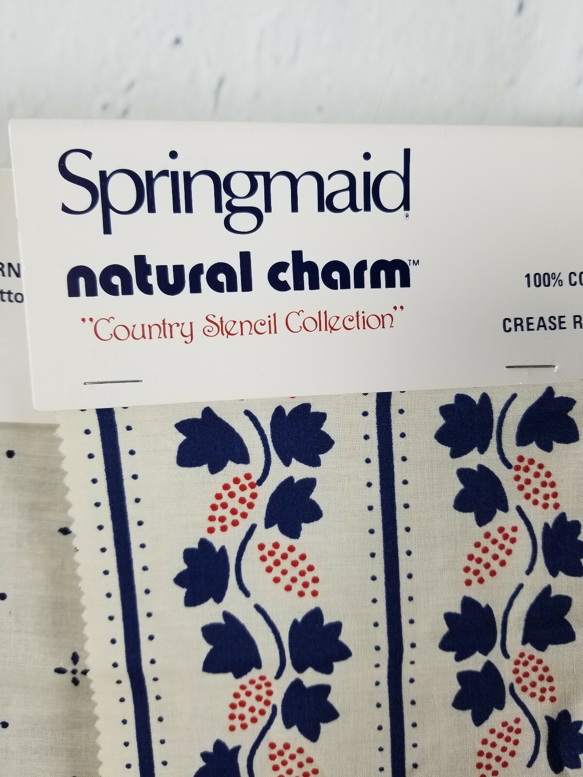 Vintage Springmaid Fabric 3 Salesman Samples Country Stencil ...