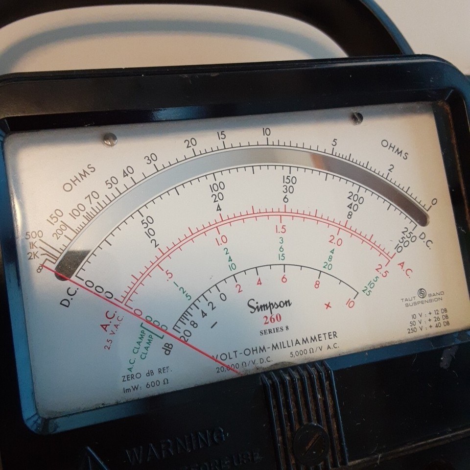 SIMPSON 260 SERIES 8 MULTIMETER W/ New Test Probes 1T608 | eBay