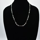 NANA Crystal Collar Necklace Silver Tone Chain Open Bezel Rhinestone ...