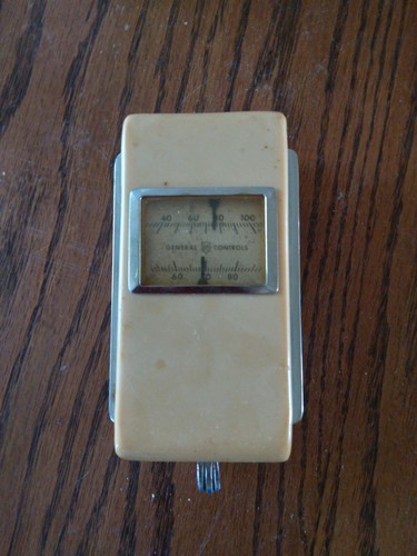 GENERAL CONTROLS VINTAGE THERMOSTAT very cool retro look | eBay