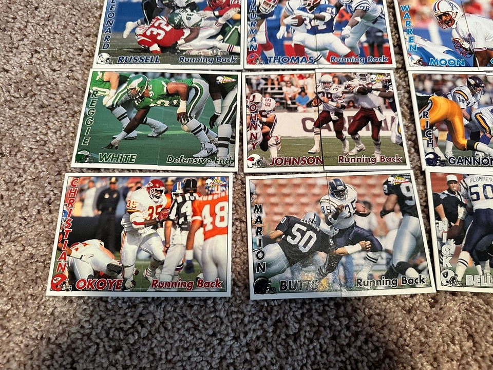 1992 Pacific Football NFL Triple Folders 10 NFL legends Rare Vintage ...