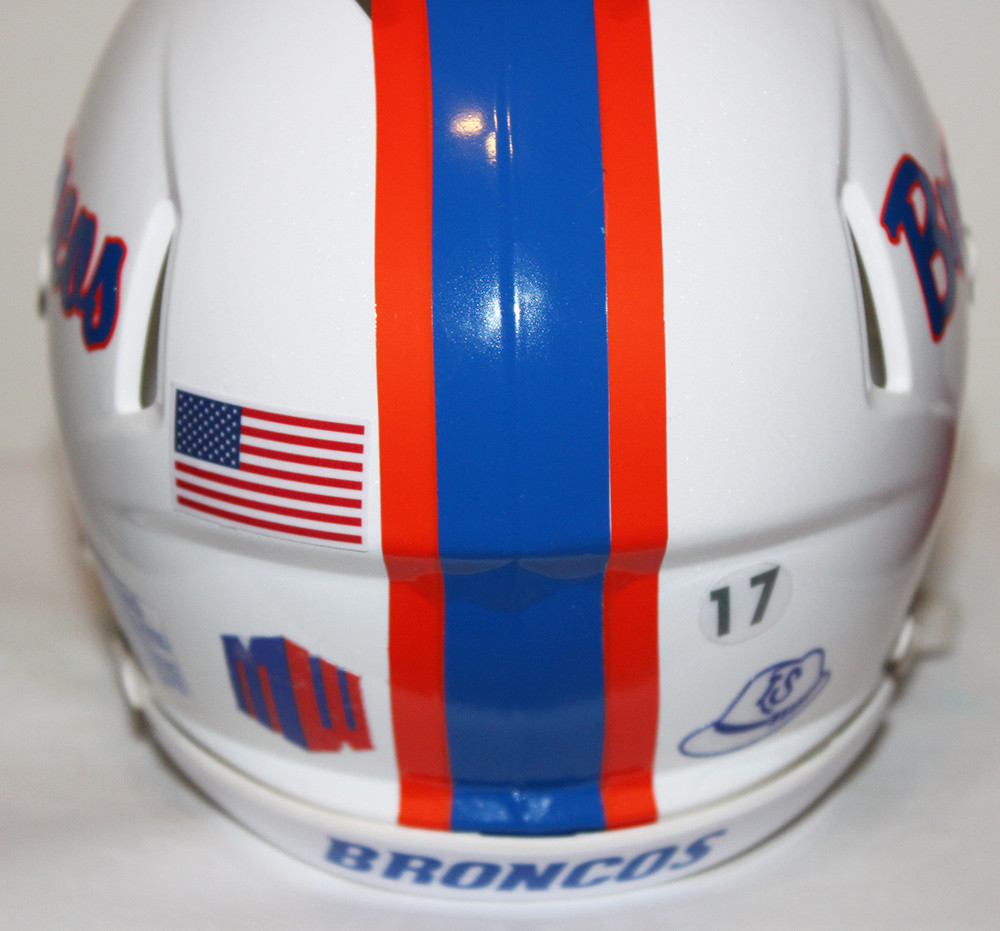 2017 Boise State Broncos Script Logo Custom Riddell Mini Helmet vs ...