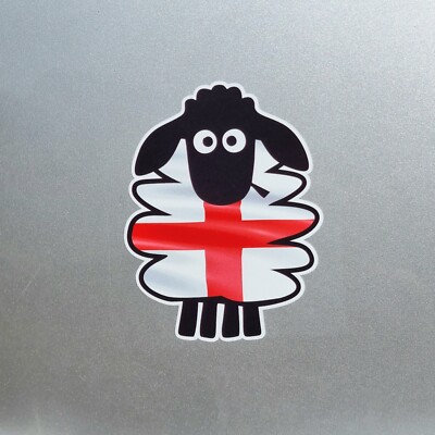 England English St. Georges Flag Sheep Lamb Vinyl Sticker Decal For Car ...