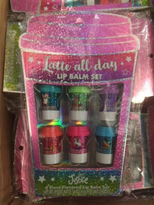 Latte All Day Lip Balm Set - Justice - 6 piece flavored lip balm ...