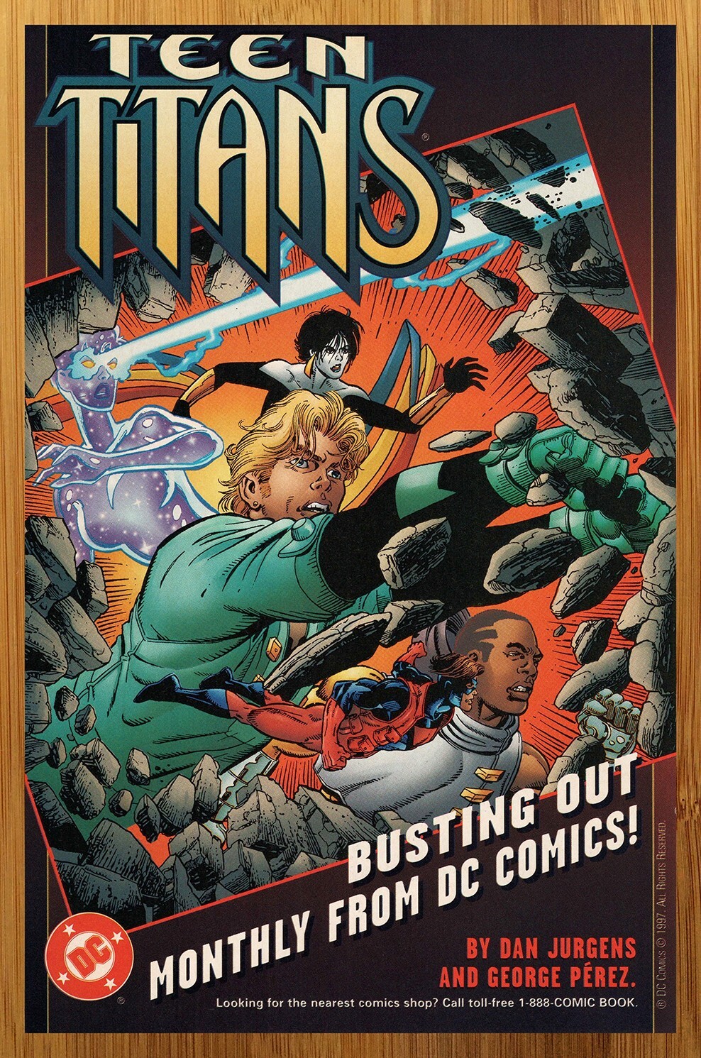 1997 DC Comics Teen Titans Vintage Print Ad/Poster George Perez Promo ...