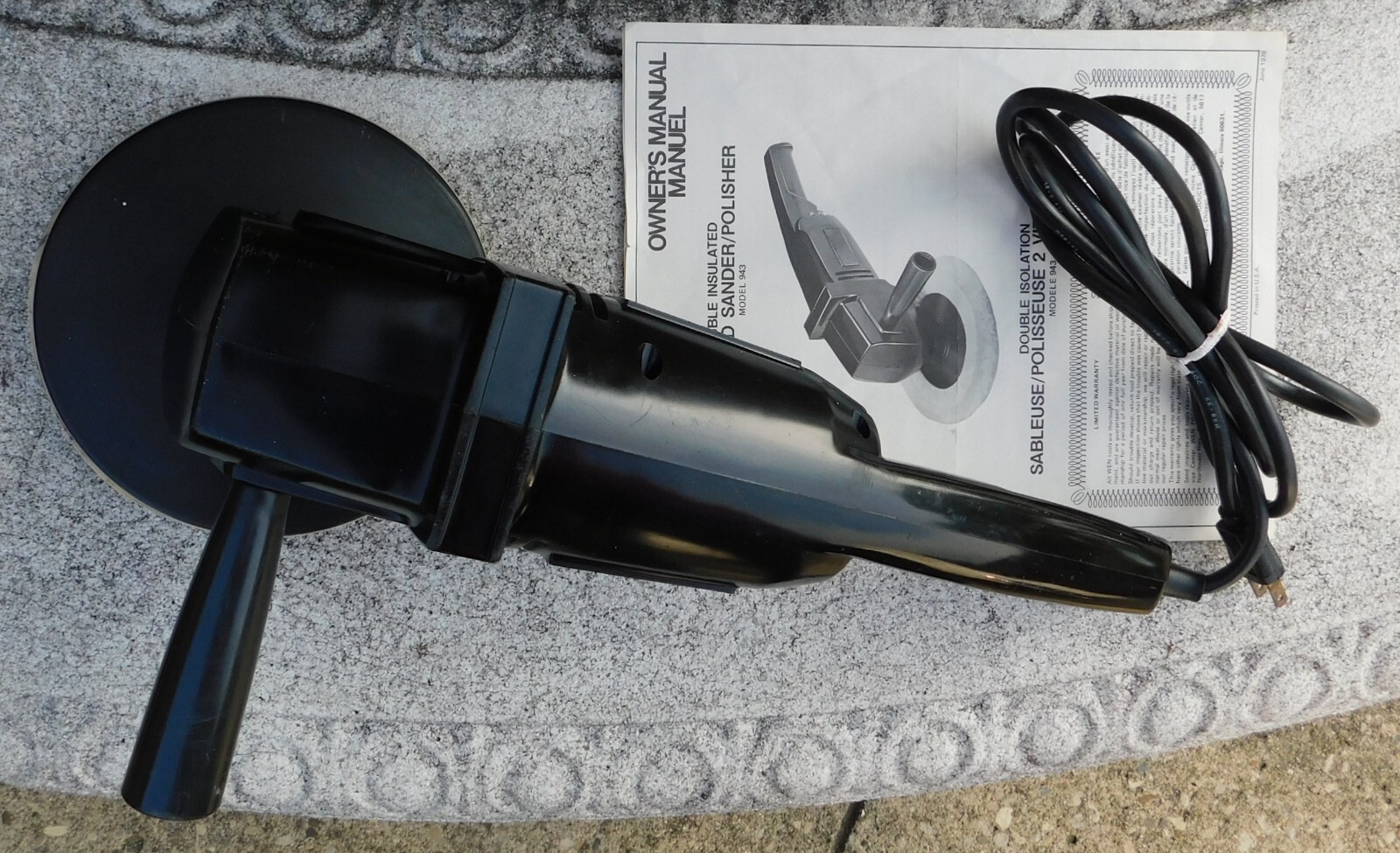 WEN 7" 2 SPEED DISC SANDER POLISHER BUFFER MODEL 943 w/ Manual [Made in ...