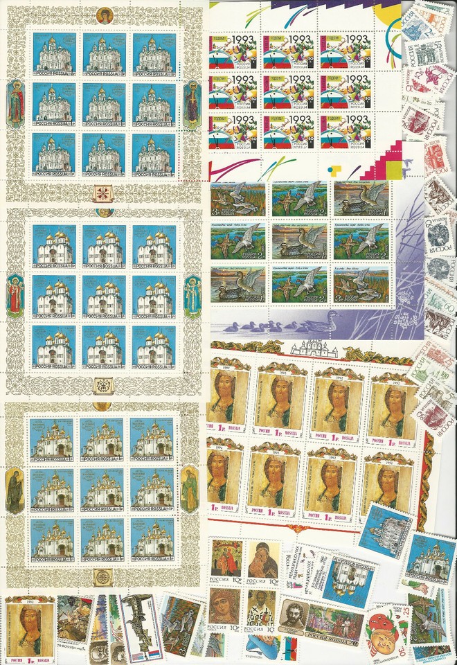 Russia Stamp Collection Mint NH Complete Sets From 1992, JFZ | eBay