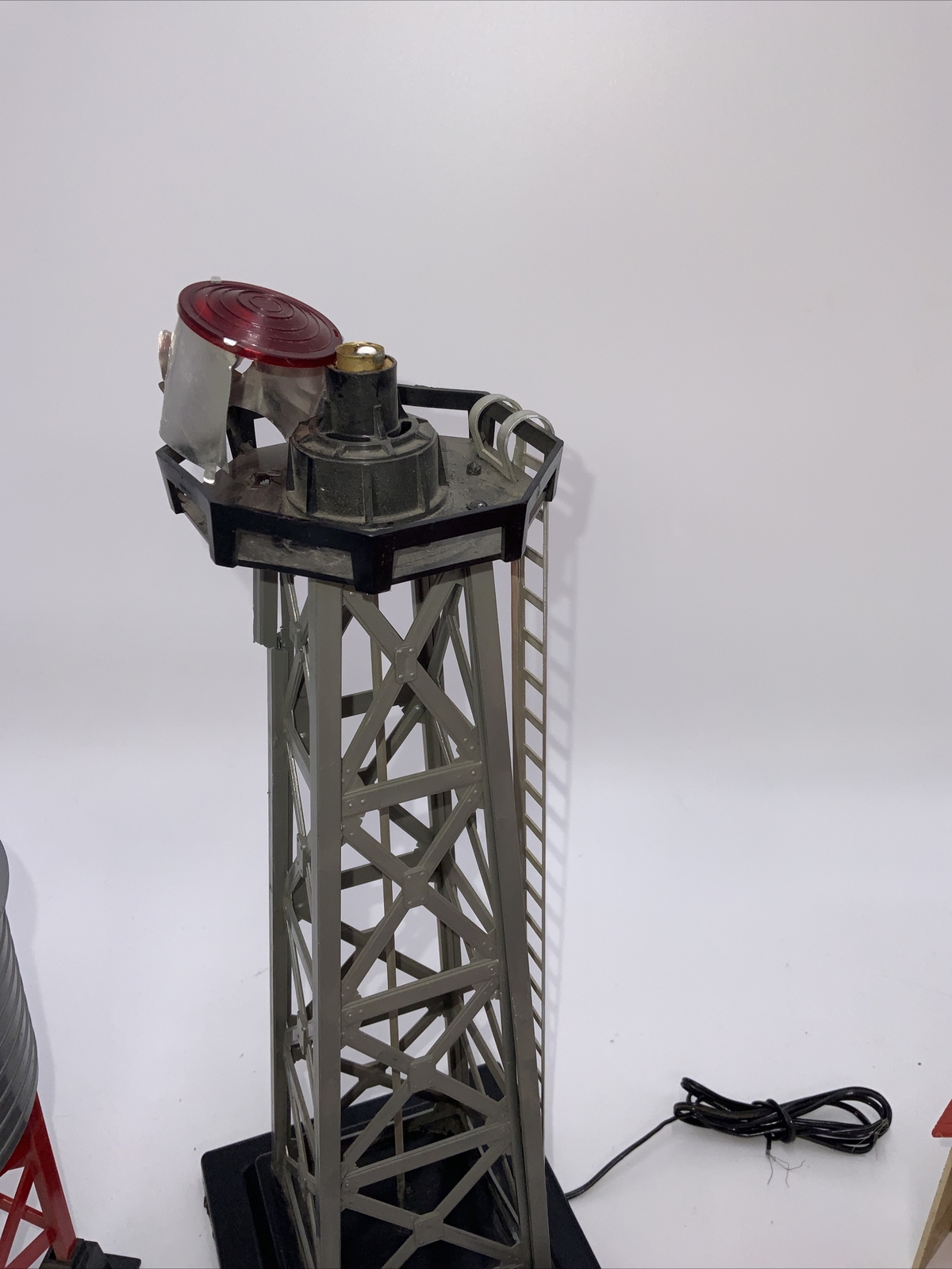 Marx Tin Marlines Train Farm Set Barn Light Tower Rock Water Tower ...