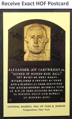 ALEXANDER CARTWRIGHT Hall-of-Fame Plaque Postcard _ Receive Exact ...