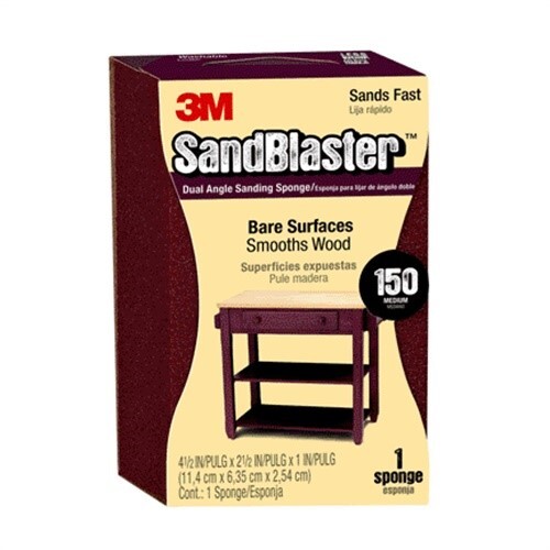 3M SandBlaster 9562 Dual Angle Sanding Sponge, 150-Grit,No 9562, 3m ...