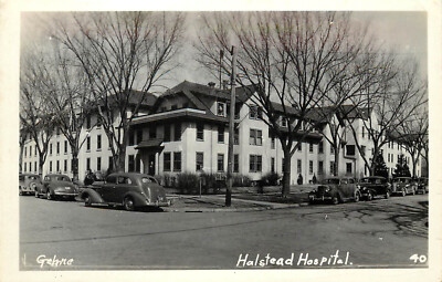 RPPC Postcard Halstead Hospital Gehne Photo 40 Halstead KS Harvey ...