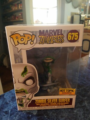 Funko POP! Zombie Silver Surfer #675 Marvel Zombies Hot Topic Exclusive ...