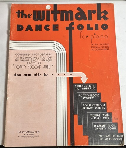 Antique 1933 Forty Second Street Sheet Music Witmark Dance Folio For ...