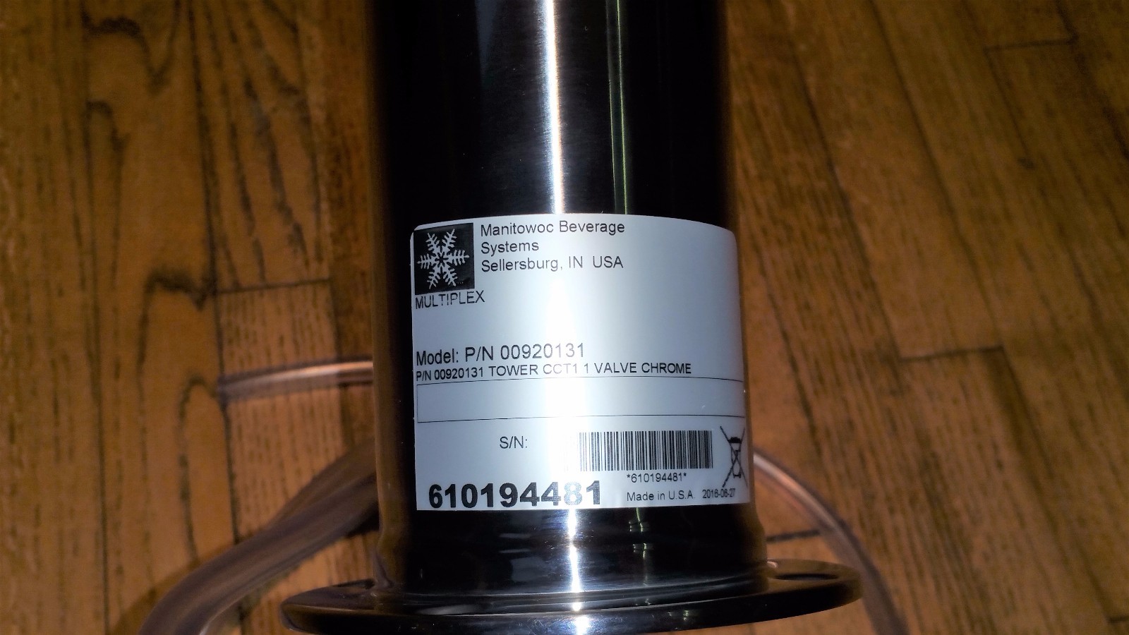 Manitowoc Beverage Systems Model CTC1 Chrome Beer Tower P/N 00920131 ...
