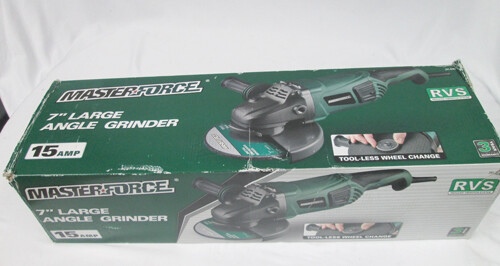 Brand New MasterForce 7" Angle Grinder 15 Amp RVS Tool Wheel Change 241 ...