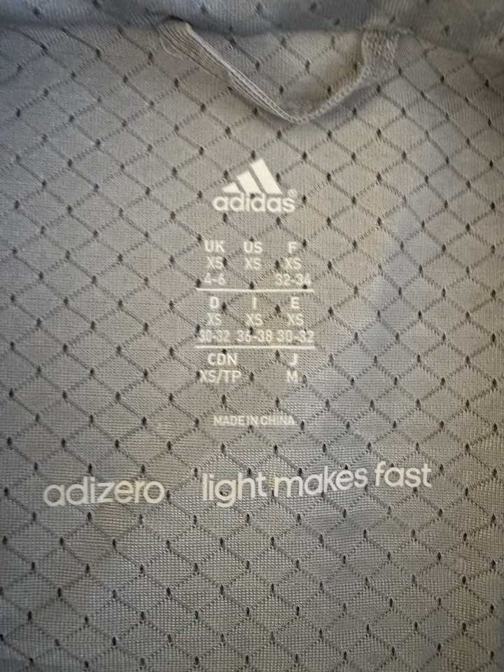Adidas Adizero Ghost Running Jacket Coat Size 4-6 XS Membrane ...