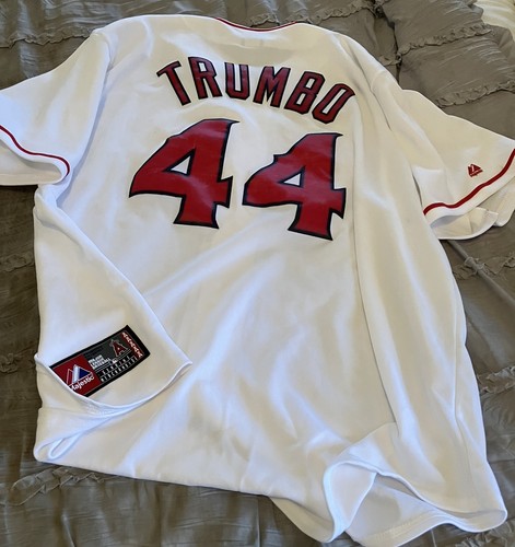 MARK TRUMBO Anaheim ANGELS Baseball MAJESTIC Sewn 2XL White MLB Jersey ...