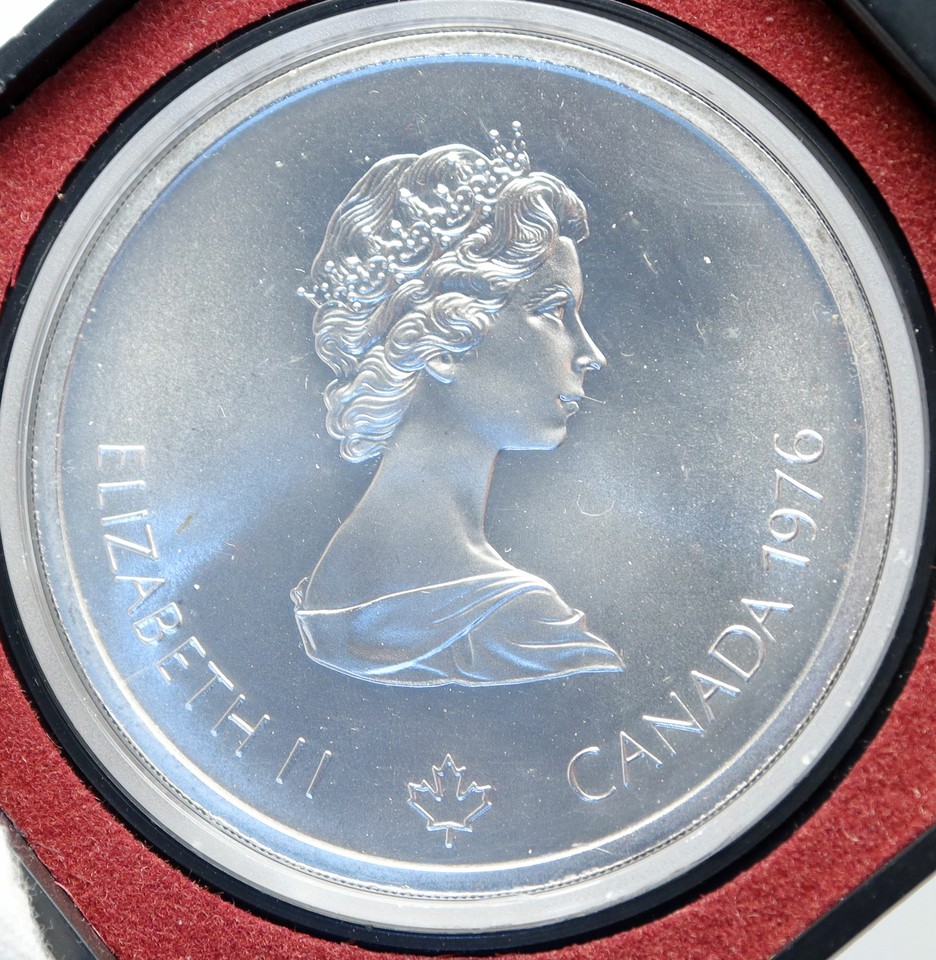 1976 CANADA Montreal Olympics VELODROME for CYCLING HUGE Silver Coin ...