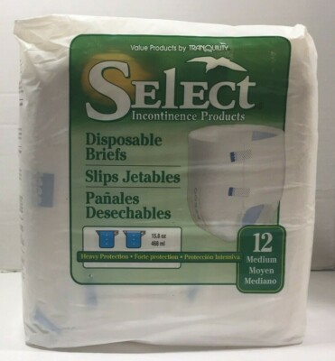 NOS Select Disposable Briefs in White, Medium Pack of 12 | eBay