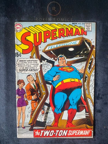 Superman #221, "The Two-Ton Superman!" (DC Comics, 1969) | eBay