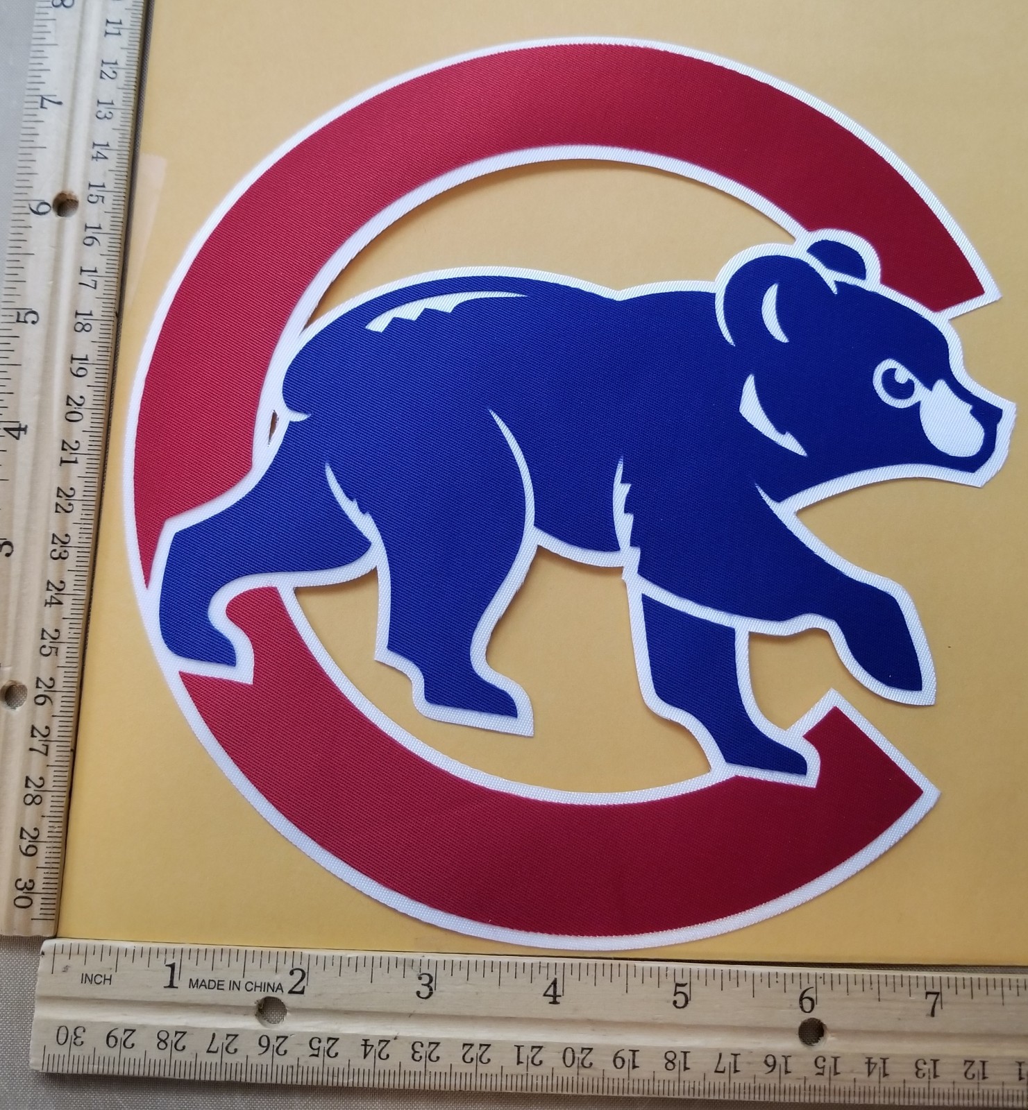 HUGE CHICAGO CUBS IRON-ON PATCH - 7.5" x 8" | eBay