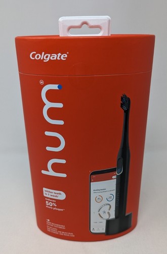 Hum By Colgate Black Electric Toothbrush For Adults Rechargeable Smart ...